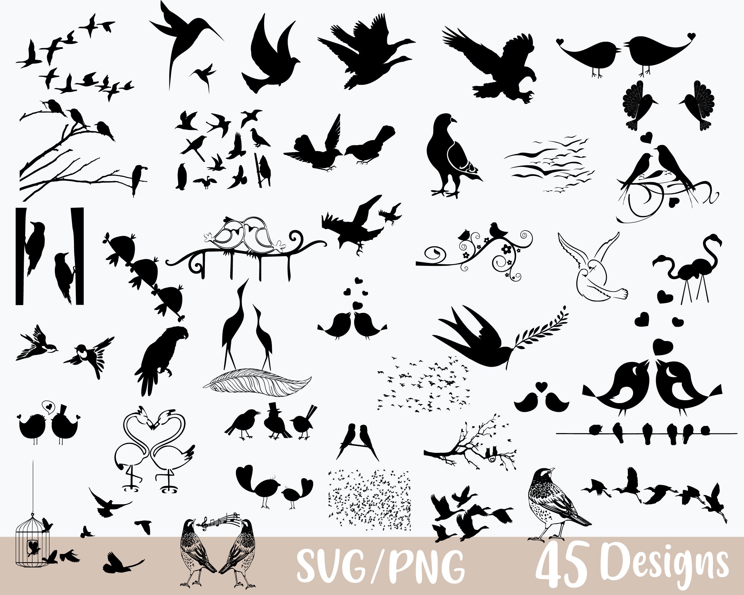 Birds SVG Bundle Birds Svg Flying Bird Svg Birds Clipart - Etsy