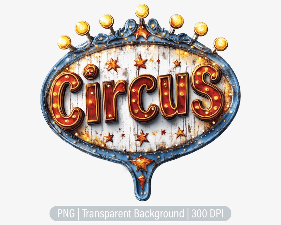 Circus Sign Clipart, Carnival PNG, Rustic Carnival, Junk Journals ...