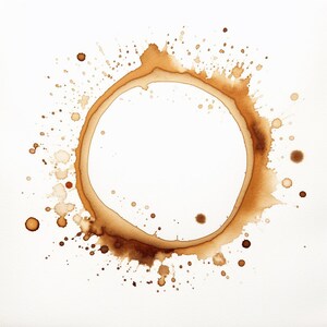 Watercolor Coffee Stains Clipart, Coffee Drinks Clipart, Coffee Ring ...
