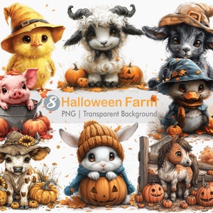 Halloween Farm Animals Clipart, Cute Animals Png, Farm Animals Png ...