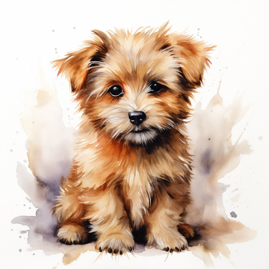 Watercolor Puppies Clipart Puppy Clipart Graphics Puppy - Etsy