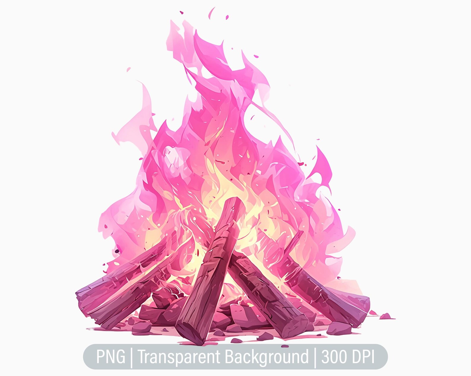 Pink Camp Fire Clipart, Camping Bonfire, Adventure, Forest Camp, Junk ...