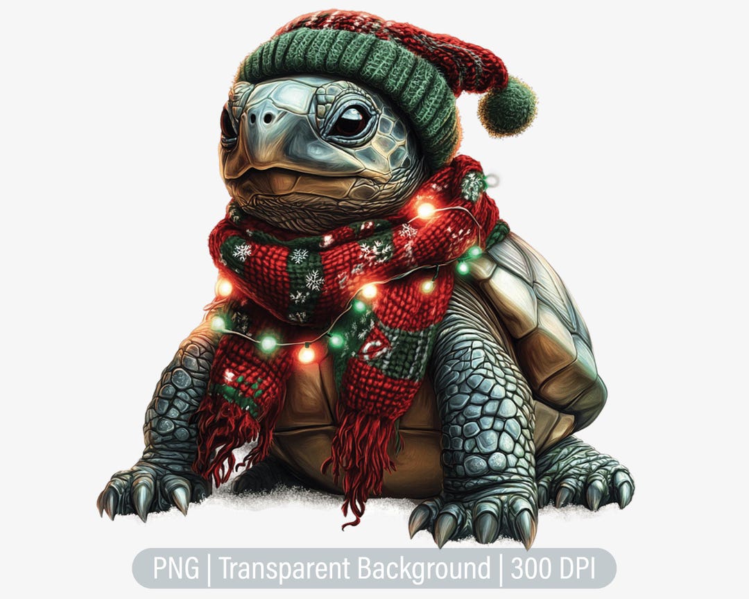 Christmas Tortoise Clipart, Christmas PNG, Christmas Lights, Junk ...