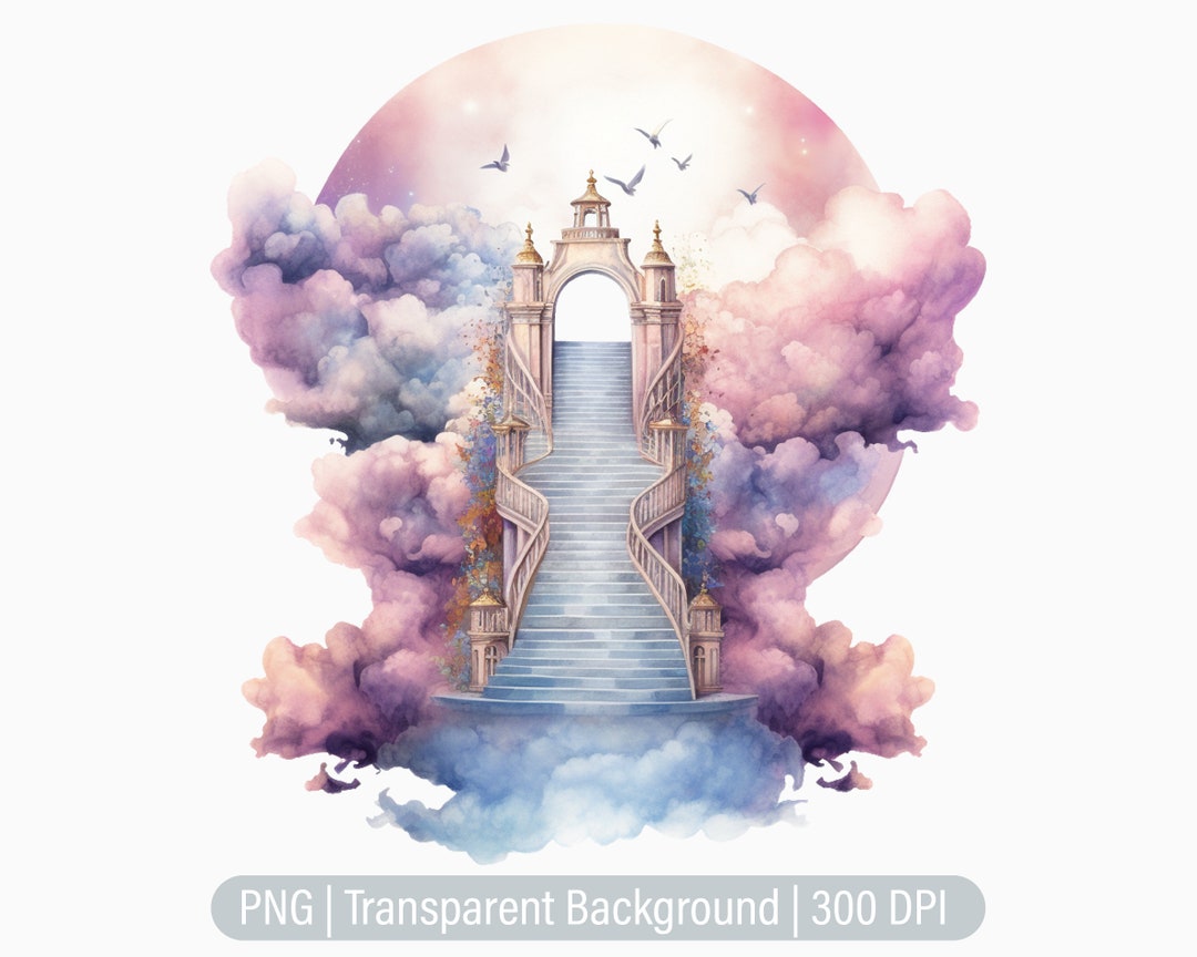 Heavenly Clipart, Fantasy Heaven, Pastel Clouds, Dreamy Sky, Junk ...