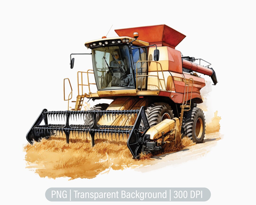 Combined Harvester Clipart, Farming Vehicle PNG, Farm Harvest, Junk ...