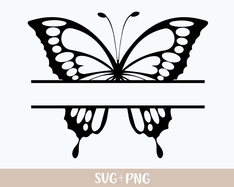 Butterfly Split Monogram SVG Butterflies SVG Monarch SVG - Etsy