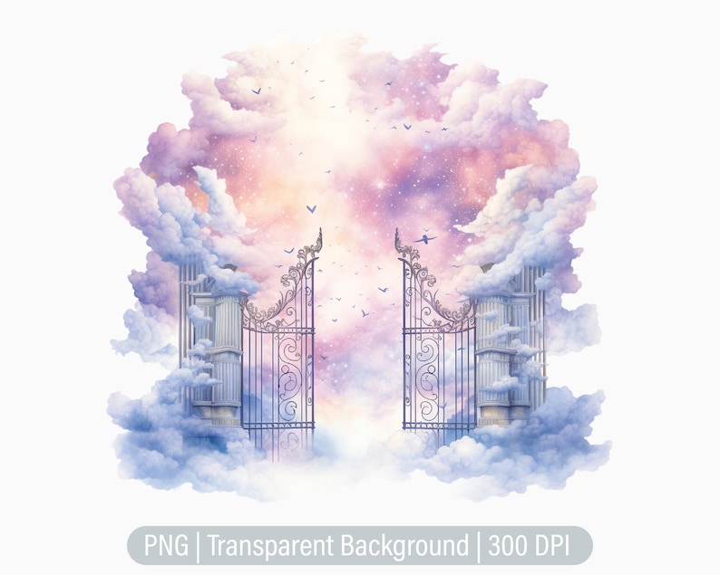 Heavenly Clipart, Fantasy Heaven, Pastel Clouds, Dreamy Sky, Junk ...