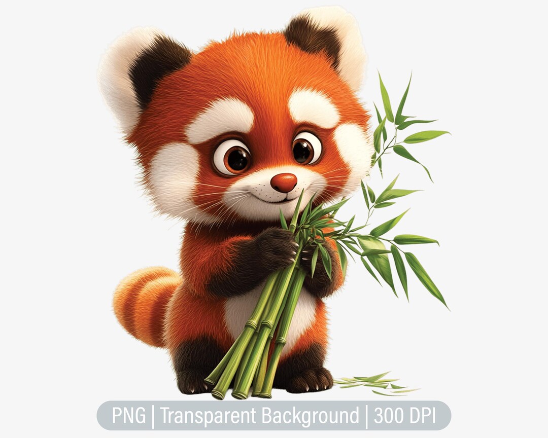 Red Panda Clipart, Rainforest Animal PNG, Cute Red Panda, Junk Journals ...