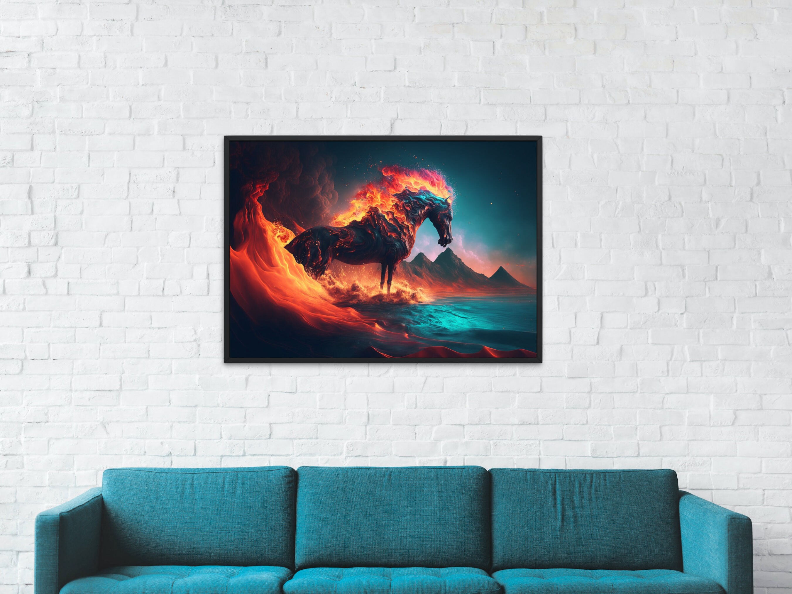 Half-moon Magic the Story of the Volcanic Unicorns Fantasy Digital Art ...