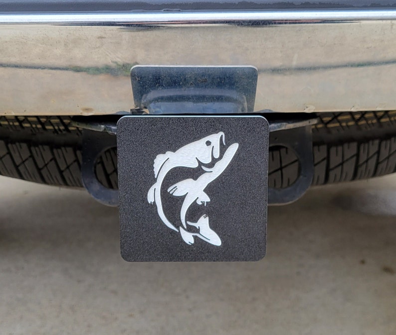 Bass Fishing- Trailer Hitch Cover (universal 2"x2") - Etsy