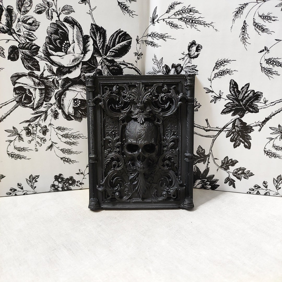 4.5 Victorian Gothic HUMAN SKULL Wall PLAQUE Realistic 3D Skeleton Wall ...
