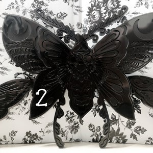 3 Gothic Death's-head Death Moth Wall Hangings spooky Butterfly ...