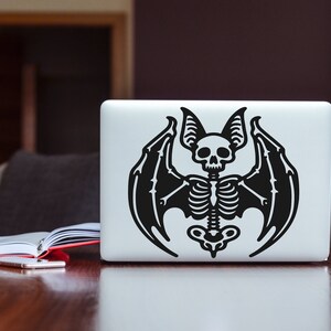 BATTY SKELETON | Spooky Vinyl Bumper Decal | Gothic Car Accessories ...
