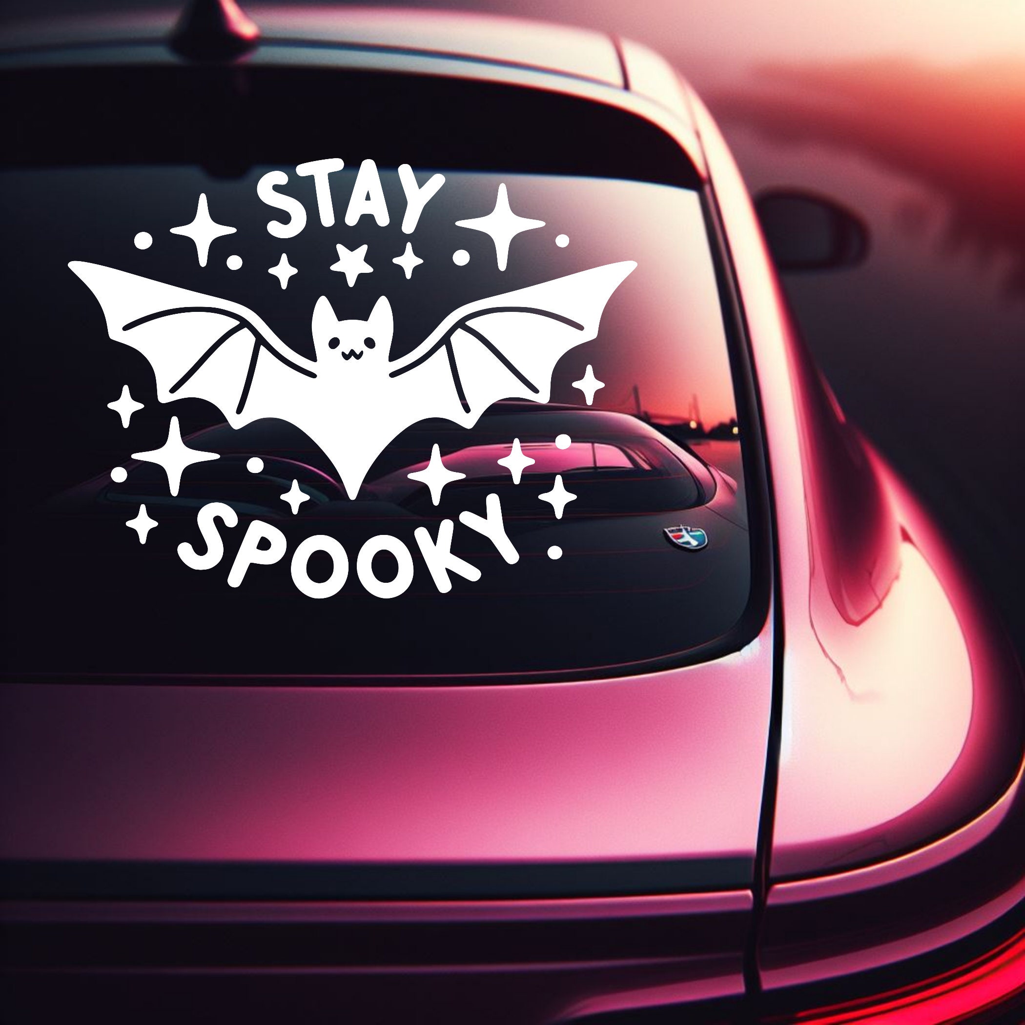 STAY SPOOKY BAT | Vinyl Bumper Decal | Gothic Car Accessories | Goth ...