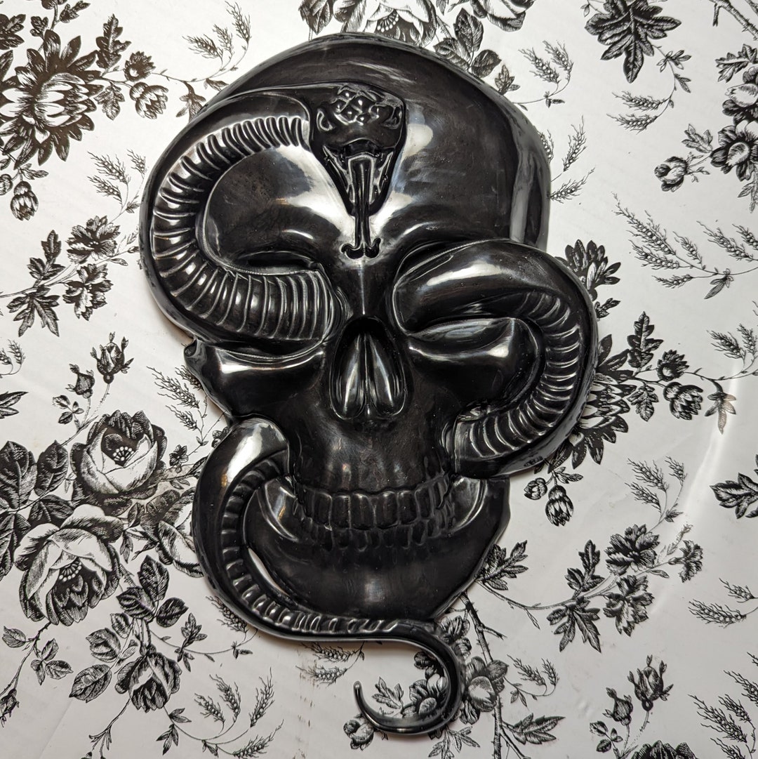 Large 10" SNAKE SKULL PLAQUE •many Colors •realistic Decorative 3D ...