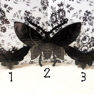 3 Gothic Death's-head Death Moth Wall Hangings spooky Butterfly ...