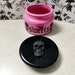 Pastel Goth PINK SWEETS JAR | Black Glass Candy Dish W/ Skulls & Bat ...