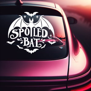 SPOILED BAT | Spooky Bumper Decal | Gothic Car Accessories | Goth ...