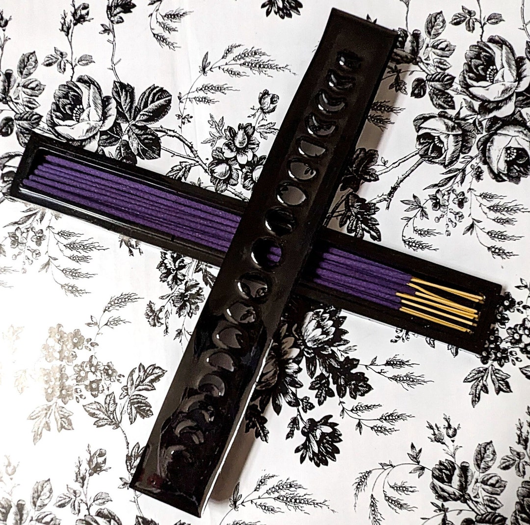 10" Lunar/moon Phase Scented Incense Stick Case/box/holder •• Witchy ...