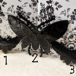 3 Gothic Death's-head Death Moth Wall Hangings spooky Butterfly ...