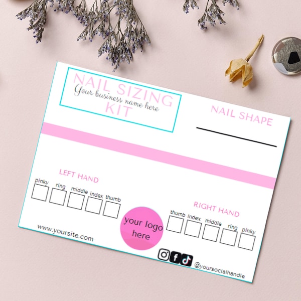 Sizing Kit for Nails Template - Etsy