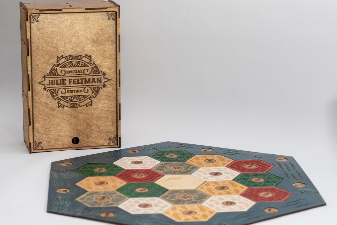 Handcrafted Wooden Box - Premium Quality Game Box Perfect for Settlers ...