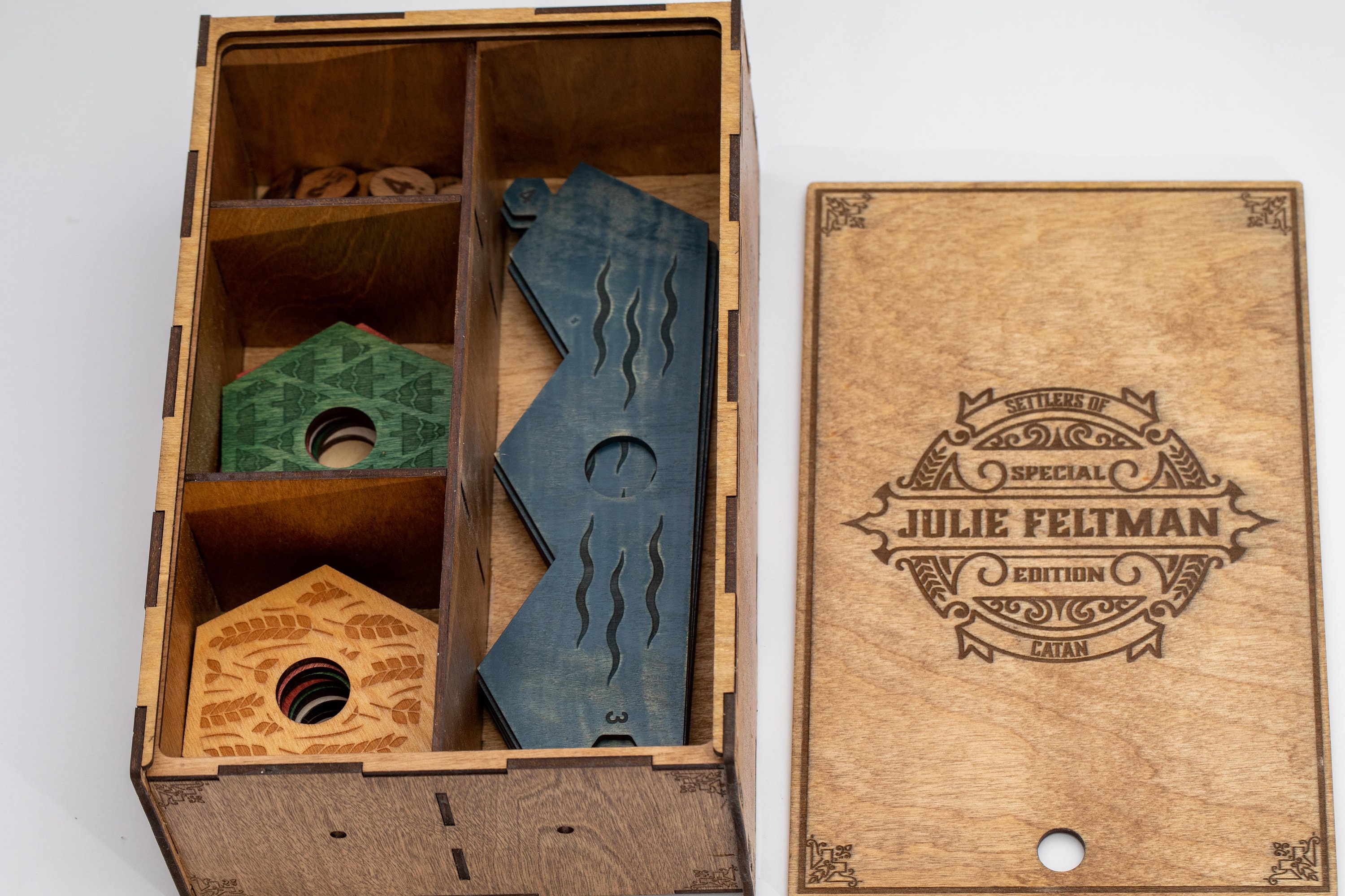 Handcrafted Wooden Box - Premium Quality Game Box Perfect for Settlers ...