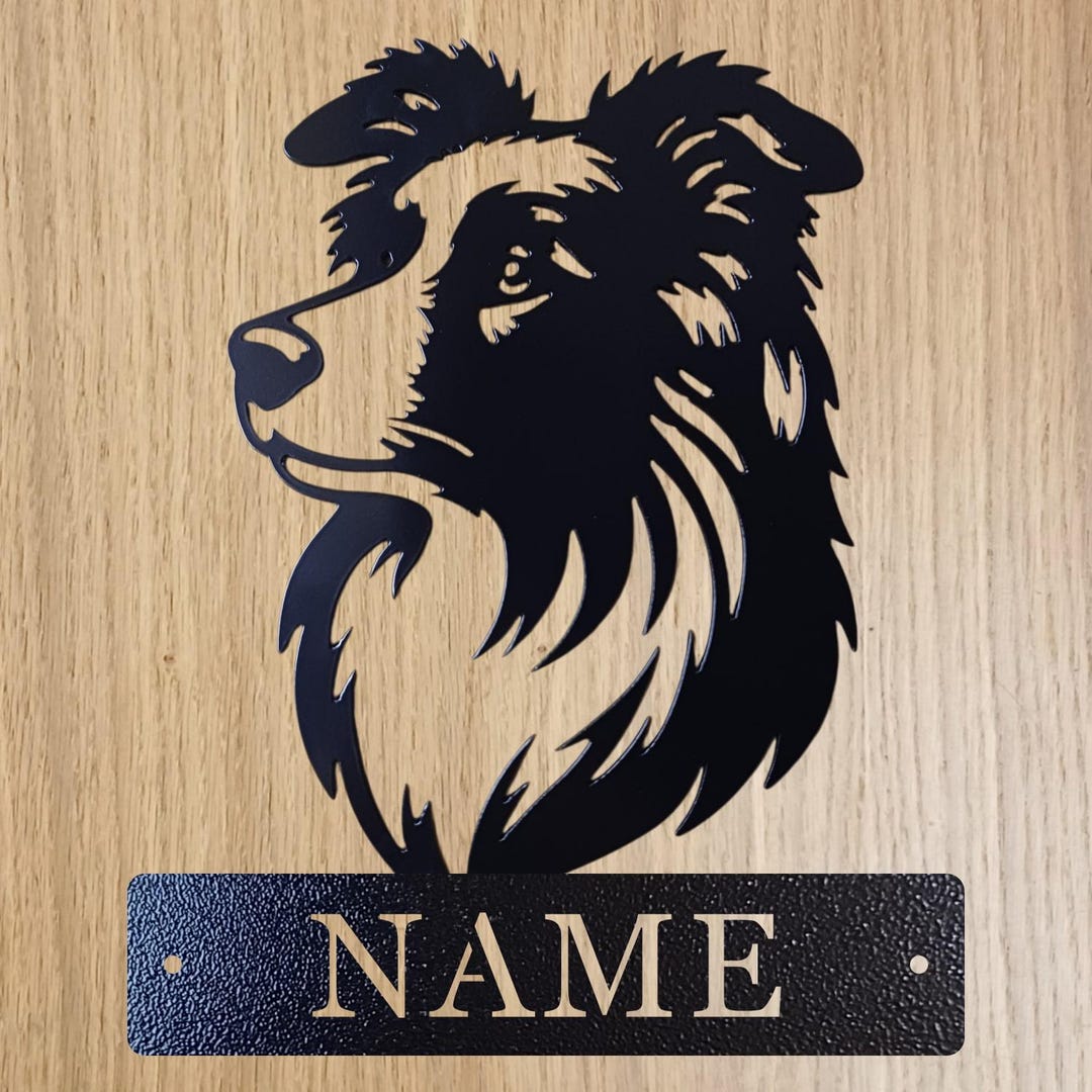 Personalised Steel Border Collie - Etsy