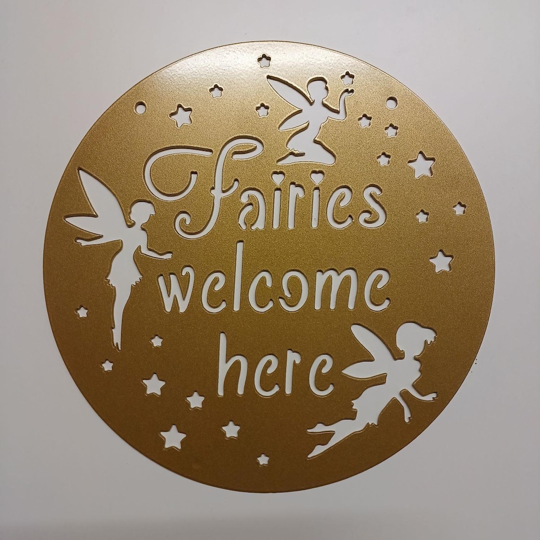 Steel Fairies Welcome Here Plaque - Etsy