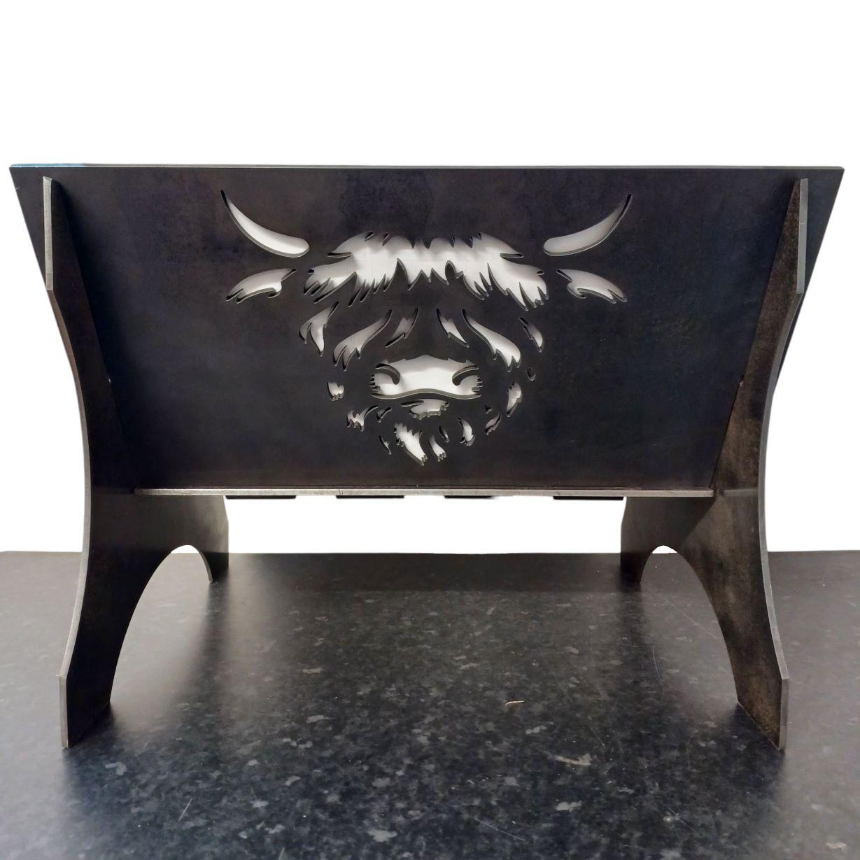 Highland Cow Collapsible Firepit - Etsy