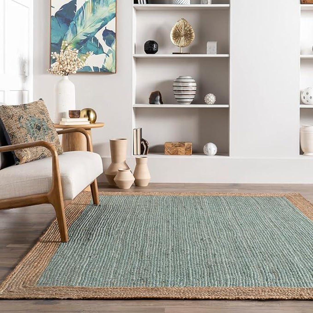 Hand Braided Natural Jute Rug, Square Carpet, Rectangle Rug, Jute Area ...