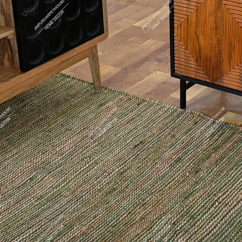Handwoven Hemp Rug Dhurrie, Hemp Rug for Hallway Rug Natural Jute Hemp ...