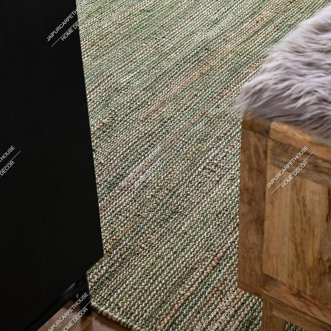 Handwoven Hemp Rug Dhurrie, Hemp Rug for Hallway Rug Natural Jute Hemp ...