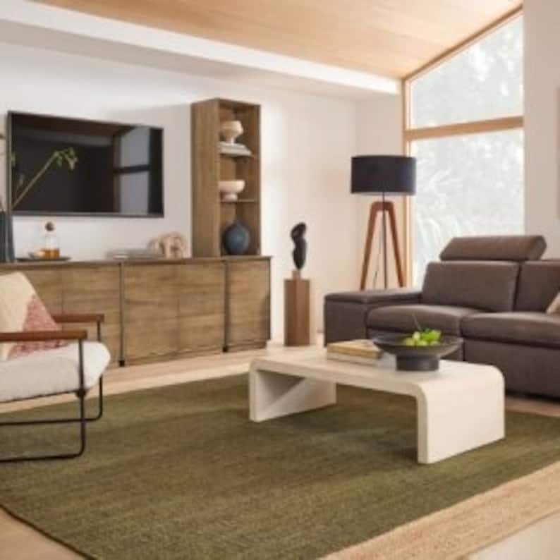 Handmade Green With Natural Hemp Jute Rungs-extra Large Jute Rugs Green ...