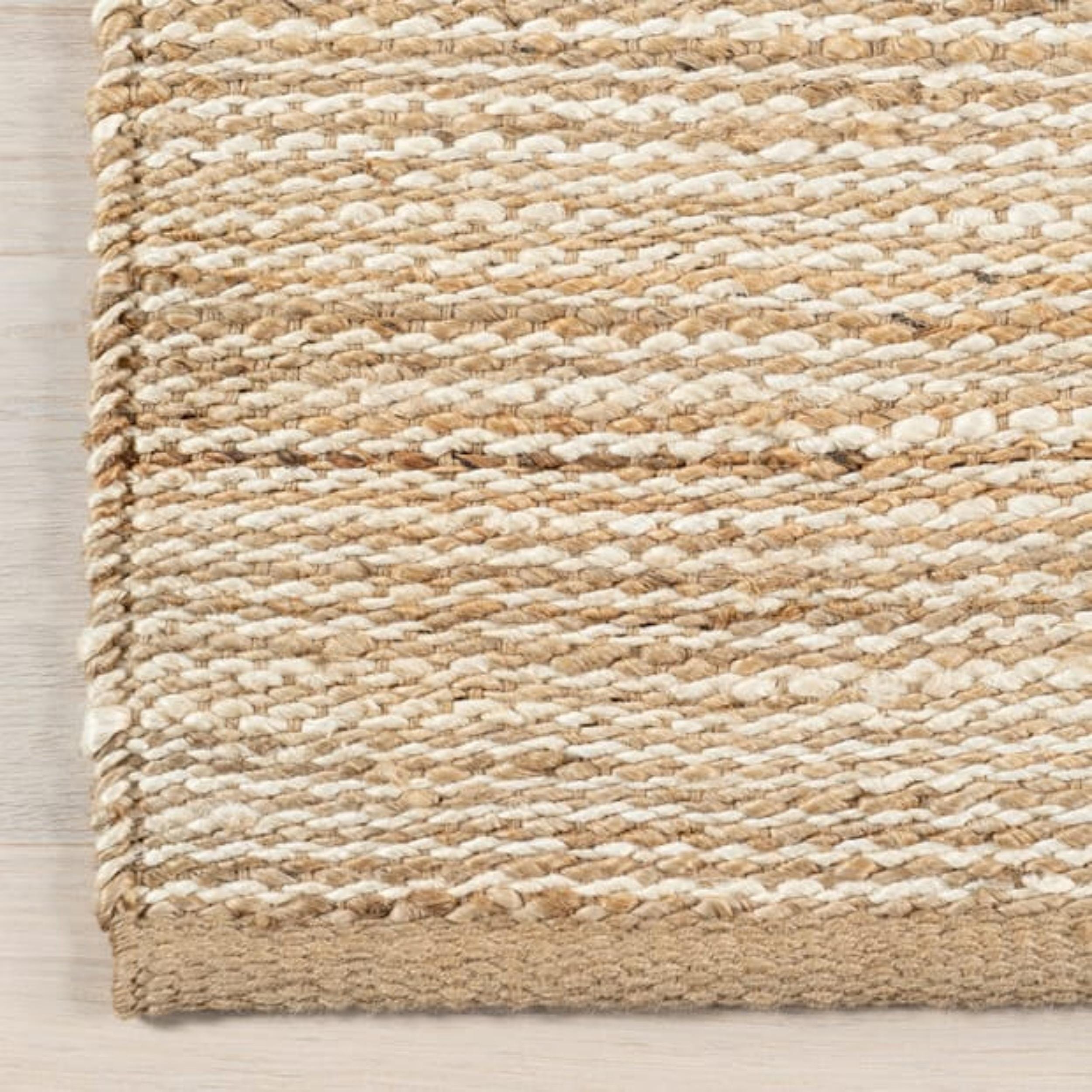 5x8,9x12ft White and Natural Hemp Jute Rungs-extra Large Jute Rugs Jute ...