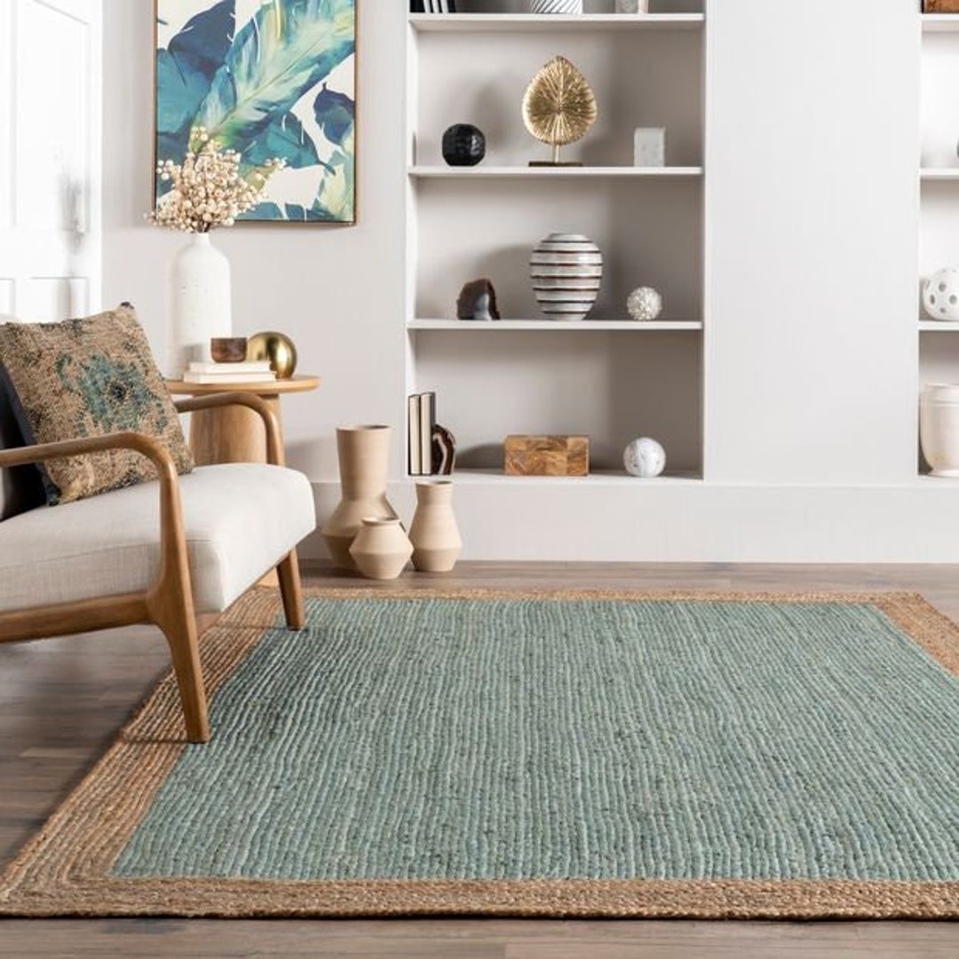 Hand Braided Natural Jute Rug, Square Carpet, Rectangle Rug, Jute Area ...