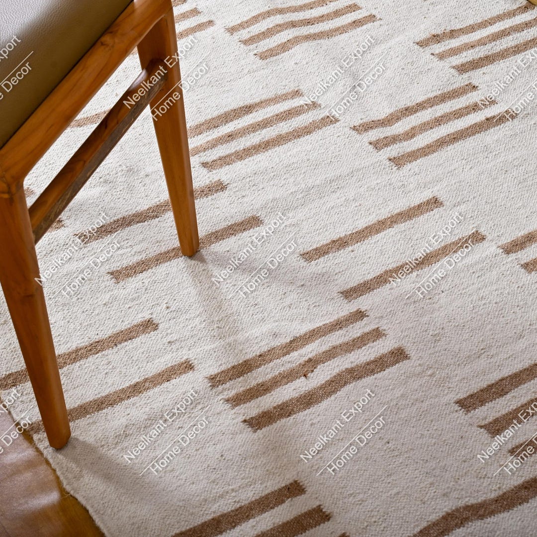 Natural White Jute Rug, High Quality Hand Woven Premium Quality Boho ...