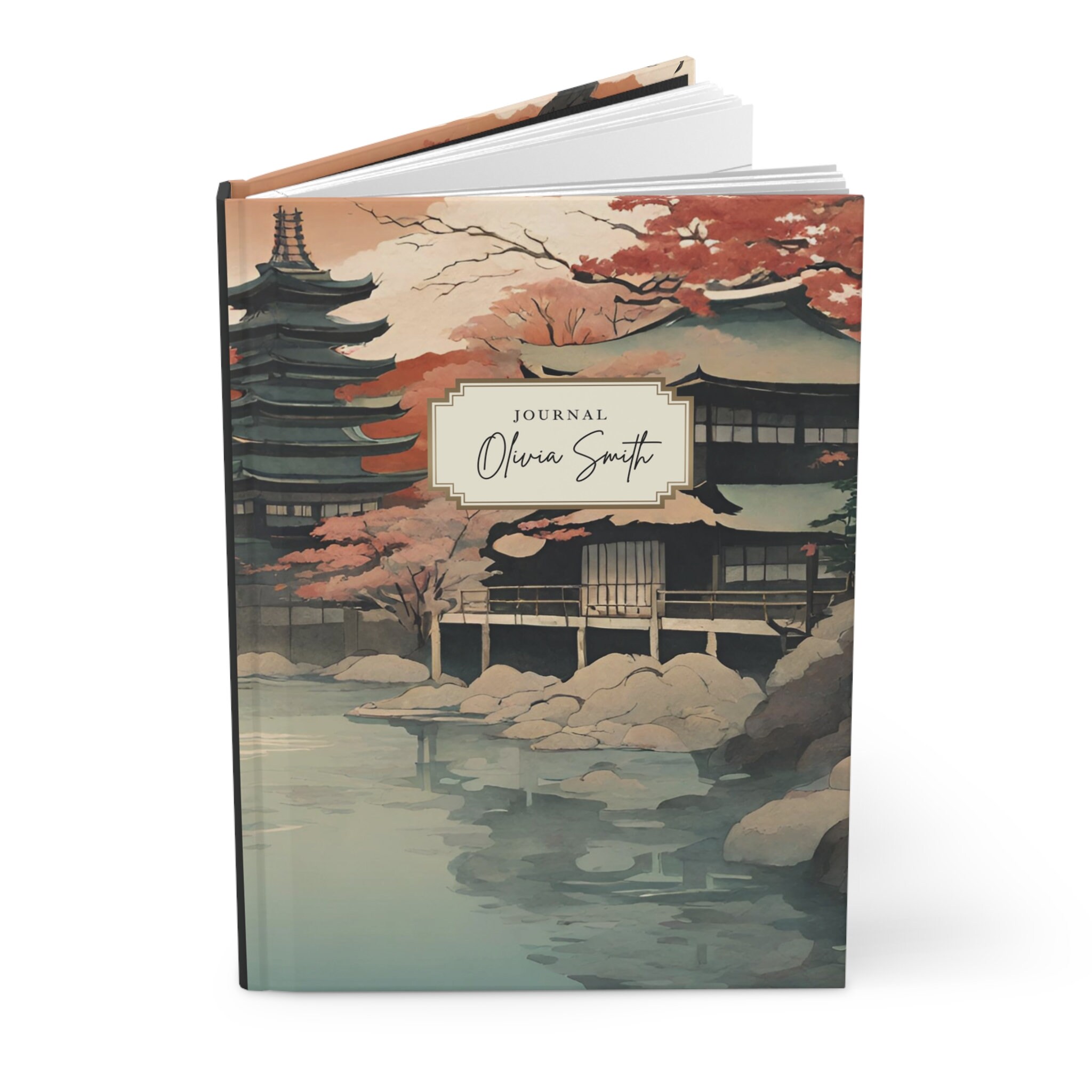 Personalized Japanese Pagoda Journal, Mount Fuji Travel Diary, Zen ...