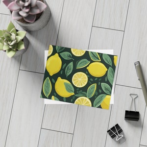 Personalized Lemon Notecard With Envelope Stationary Set for Women ...