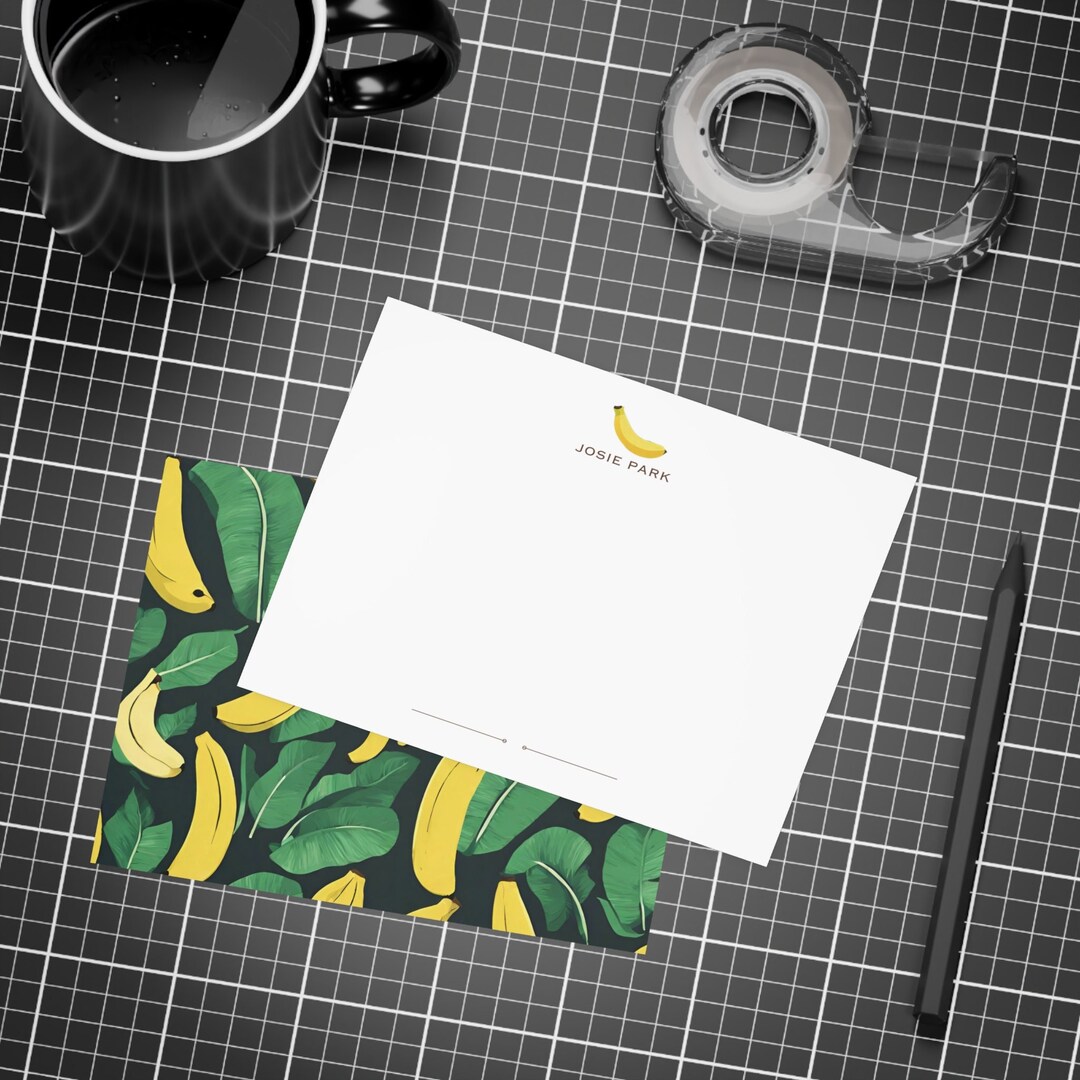 Personalized Banana Notecard With Envelope Stationary Set for Women ...