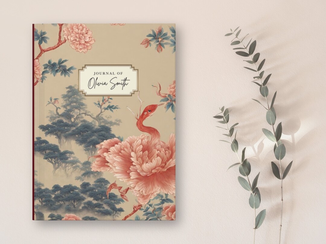 Personalized Chinoiserie Vintage Chinese Art Design Journal, Custom ...