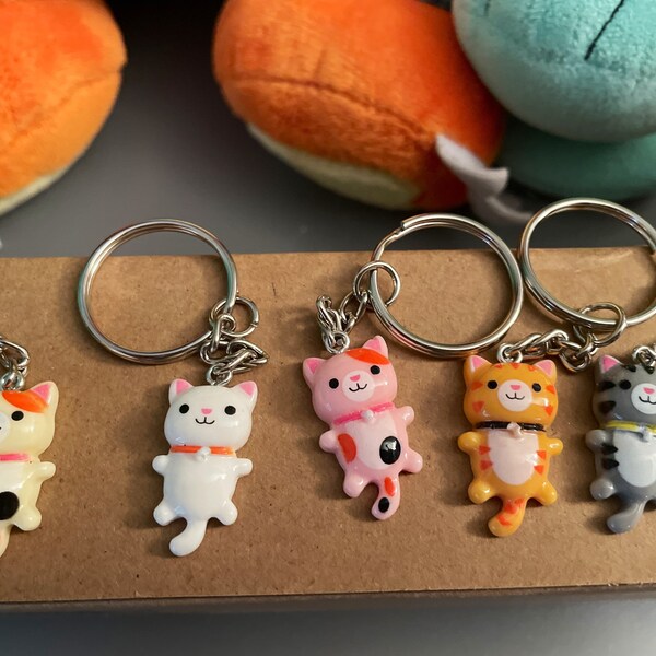 Cat Keychain - Etsy