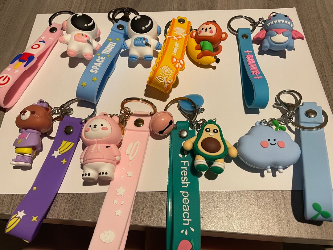 Cute Keychain, Cute Charm Character Keychains/ Kawaii Keychain/colorful ...