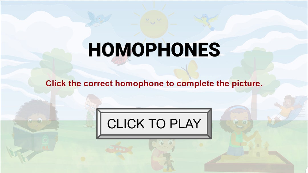 Interactive Homophones Game: Unveil the Picture - Digital Google Slides ...