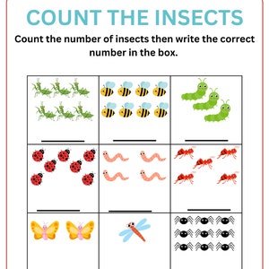 Count and Color Worksheets for Grades K-2 - Etsy