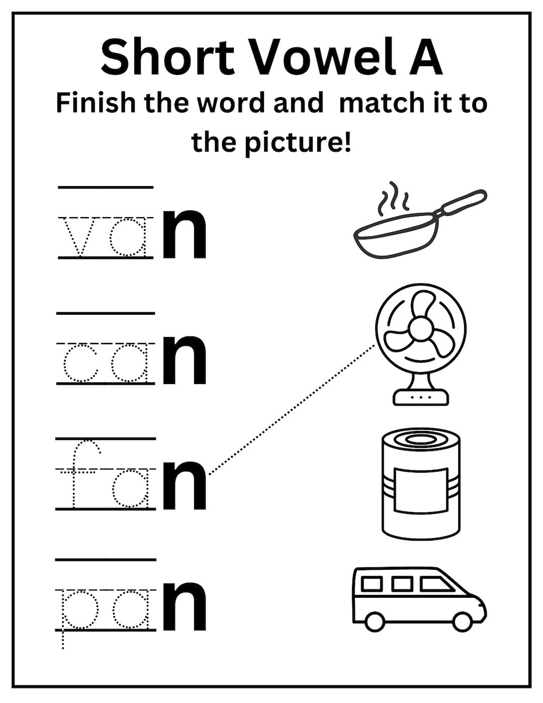 Reading Short Vowels Worksheets - Etsy