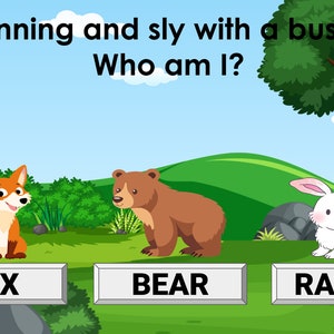 Animal Riddles Game for Grades 2-4 Interactive Google Slides Activity ...