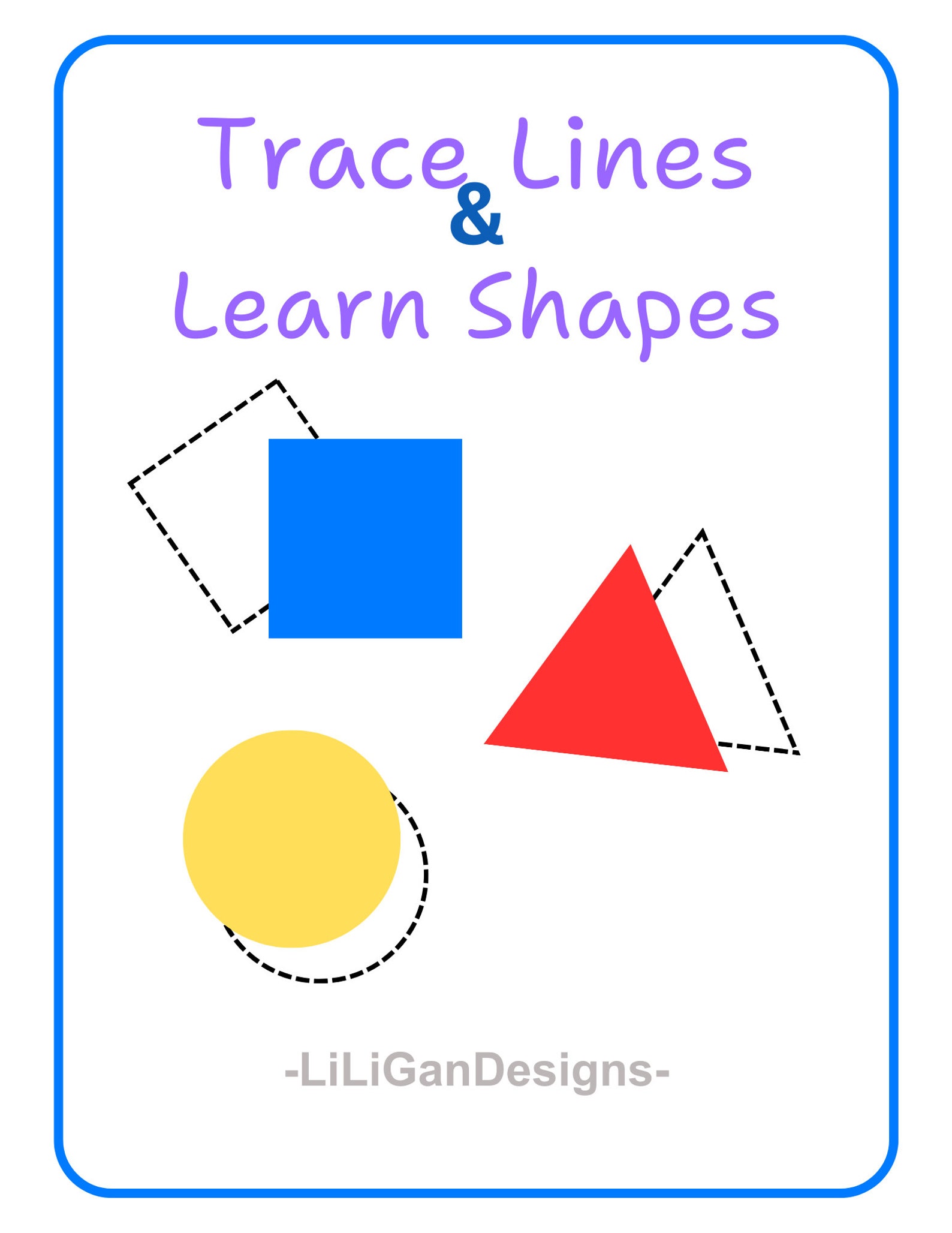 Fun Simple Shapes Tracing Worksheet Packet for Young Children and ...
