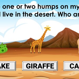 Animal Riddles Game for Grades 2-4 Interactive Google Slides Activity ...