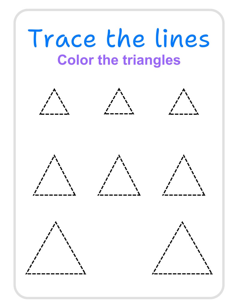 Fun Simple Shapes Tracing Worksheet Packet for Young Children and ...